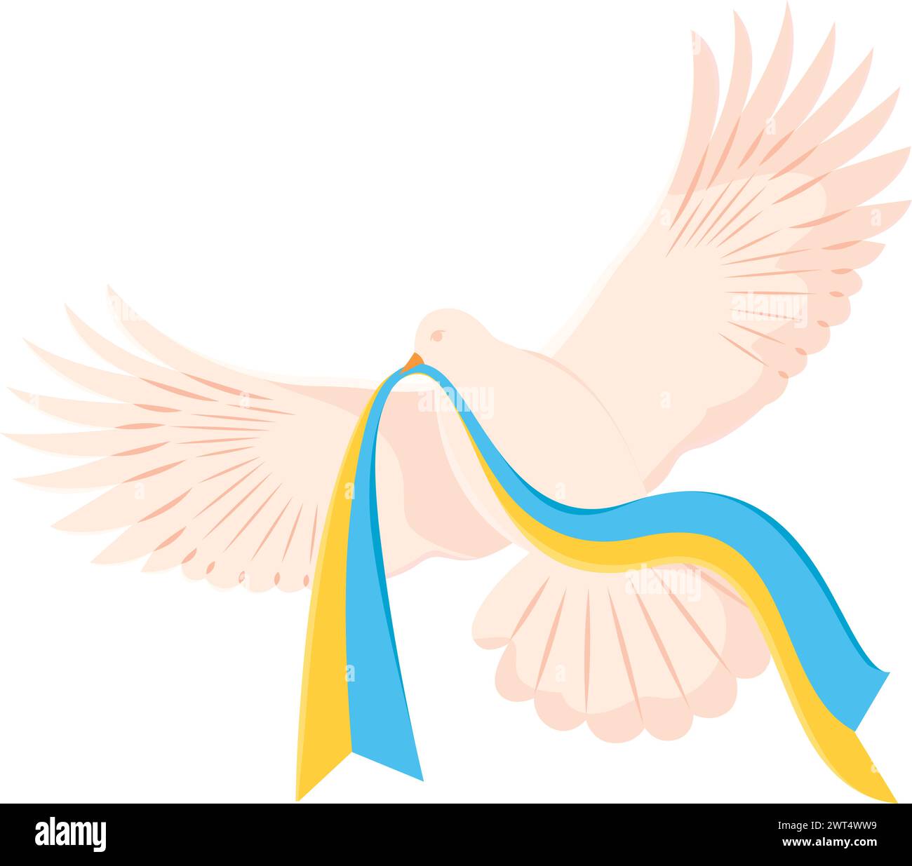 Peace dove character with flag Vector Stock Vector Image & Art - Alamy