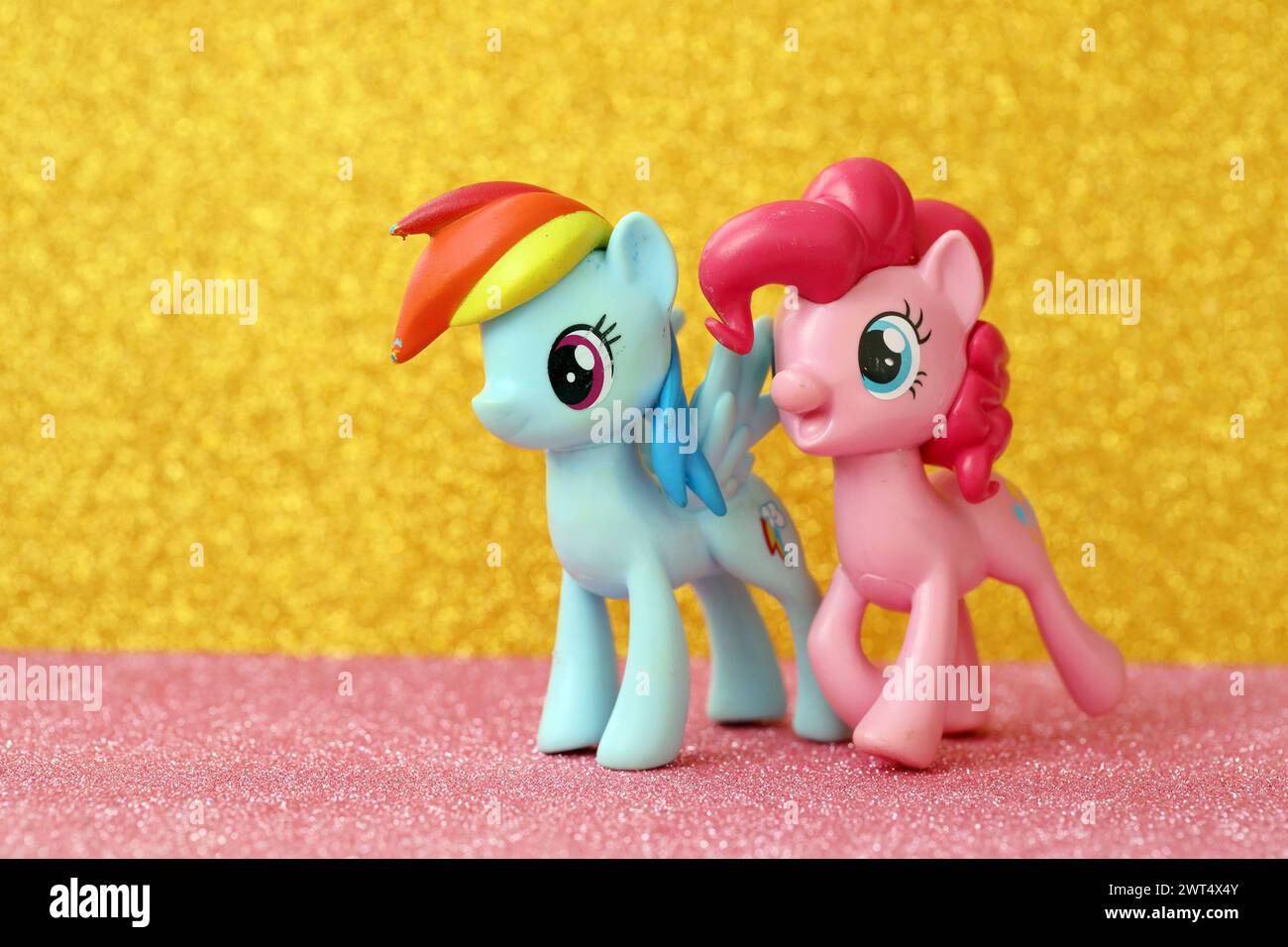 TERNOPIL, UKRAINE - JULY 7, 2023 Old toy with character from My Little ...