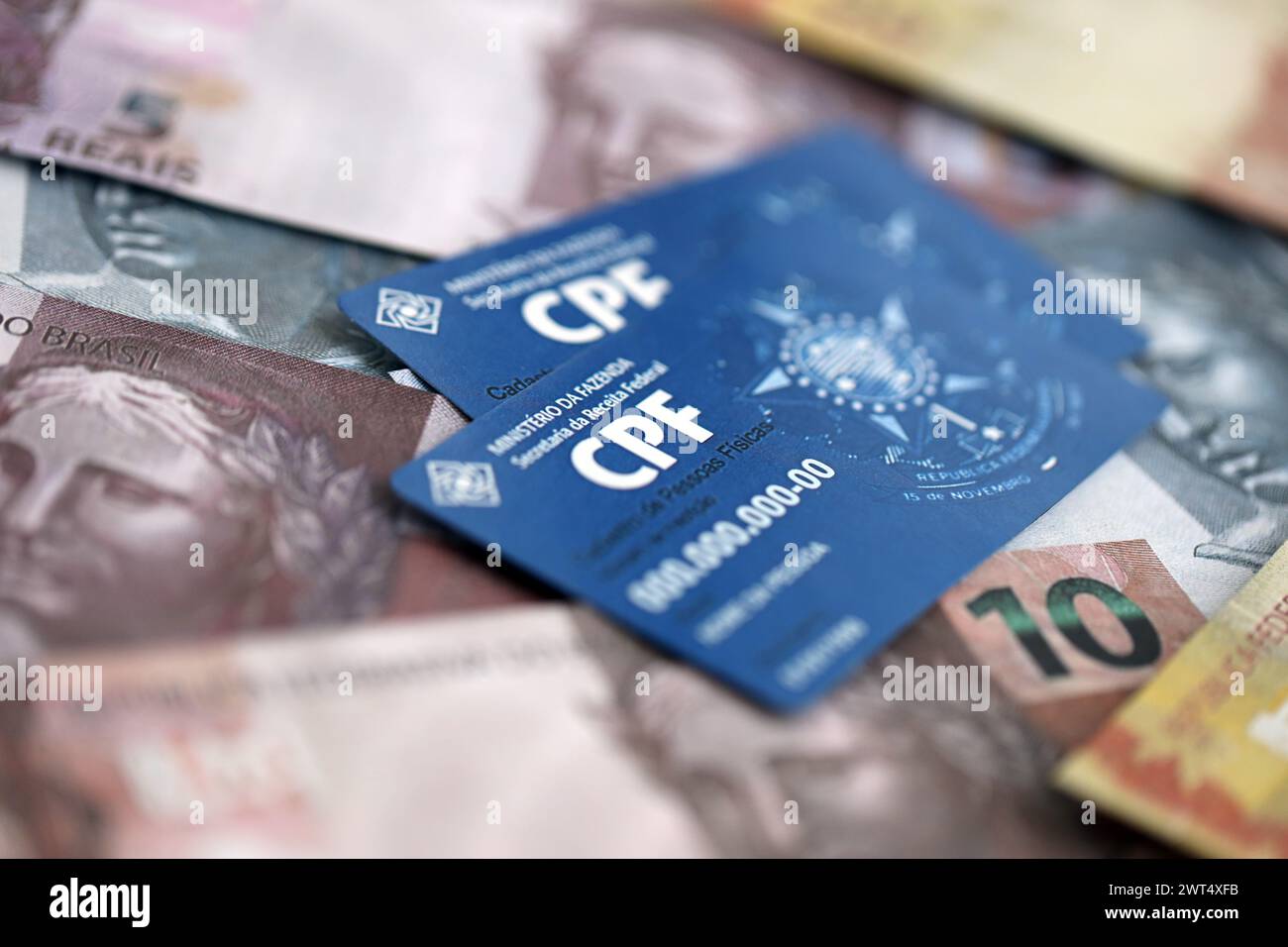 KYIV, UKRAINE - OCTOBER 31, 2023 Blue CPF card document template. The ...