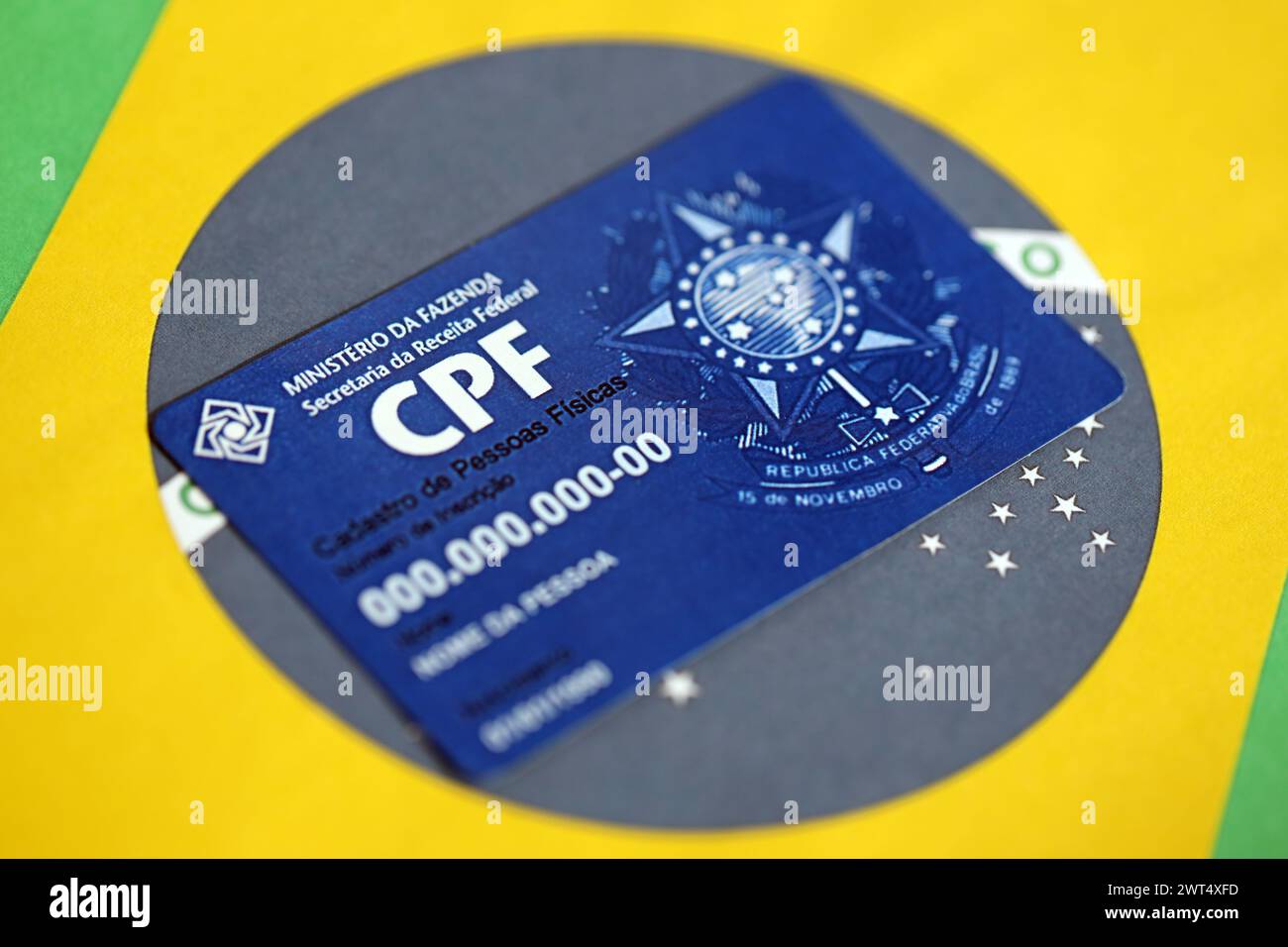KYIV, UKRAINE - OCTOBER 31, 2023 Blue CPF card document template. The ...