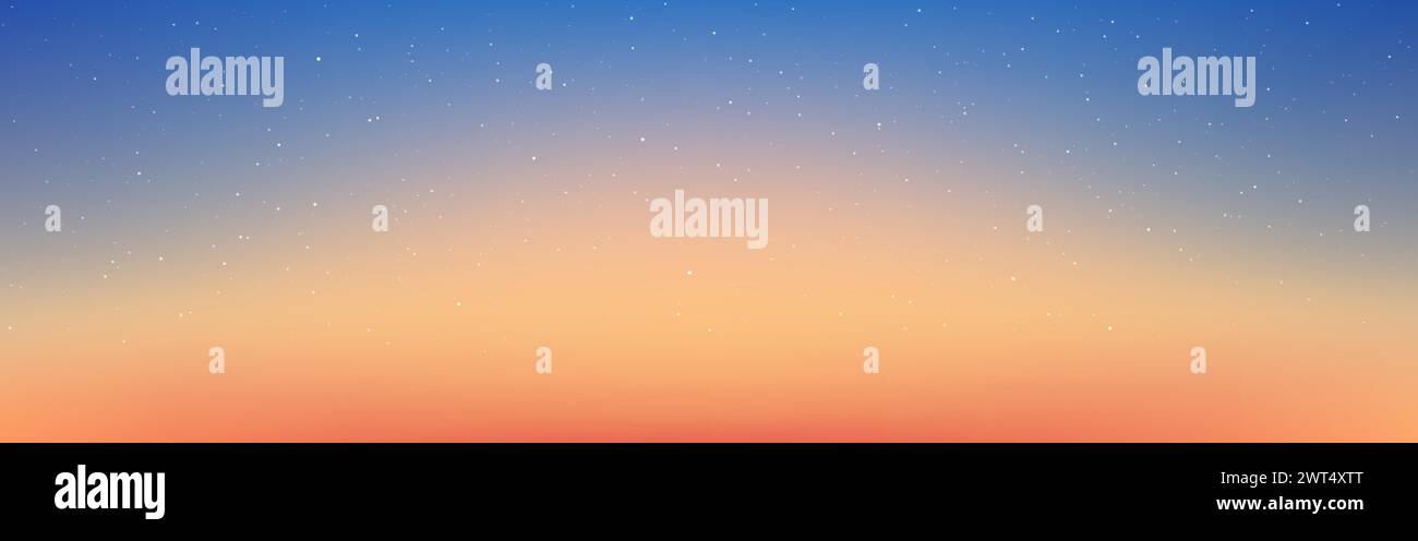 Gold blue sunset sky Stock Vector Images - Alamy