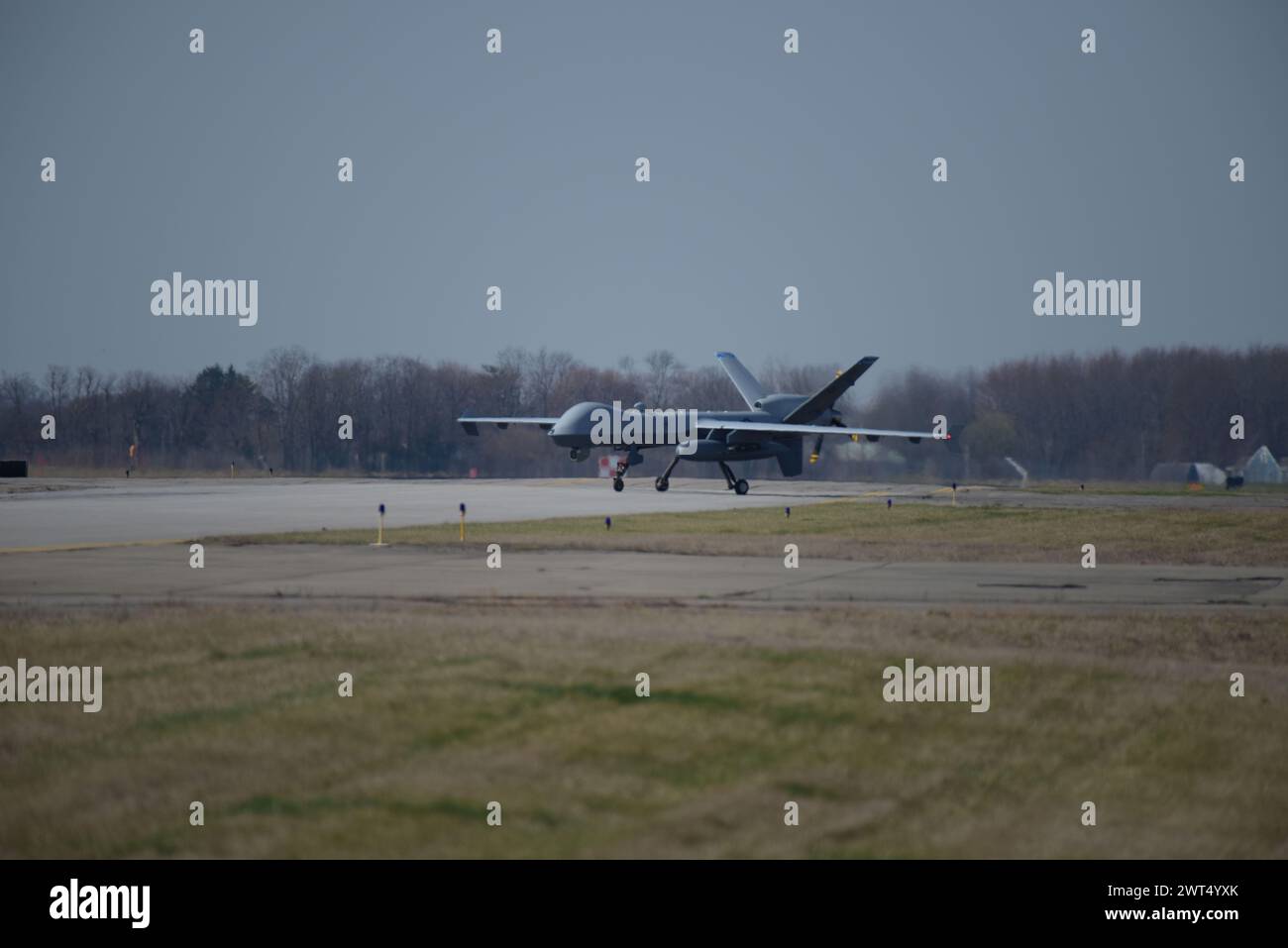 A remotely piloted MQ-9 Reaper from the 163rd Attack Wing prepares to ...