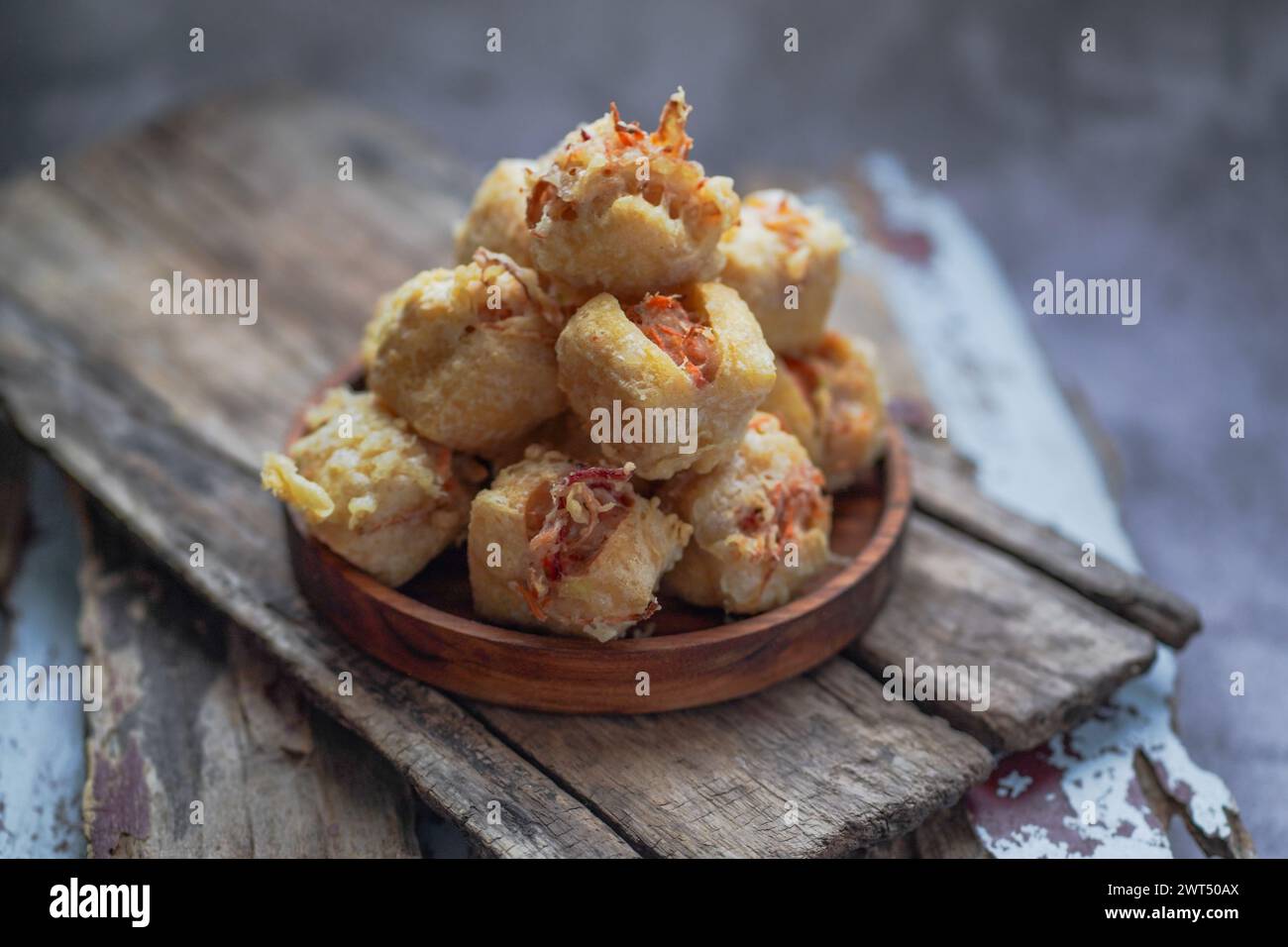 Indonesian street food, Fried Tofu Filled With Vegetables(Tahu Isi ...