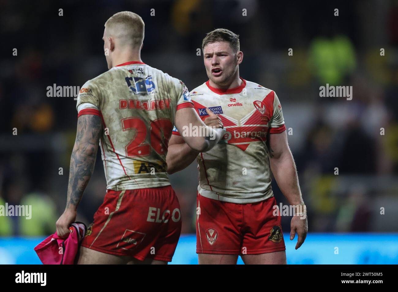 Morgan Knowles of St. Helens shakes hands with George Delaney of St ...