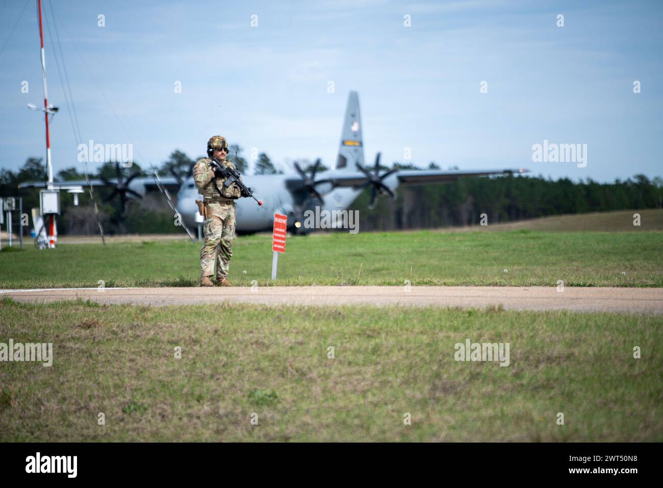 Staff Sgt. James Thompson, a security forces defender with the 172nd ...