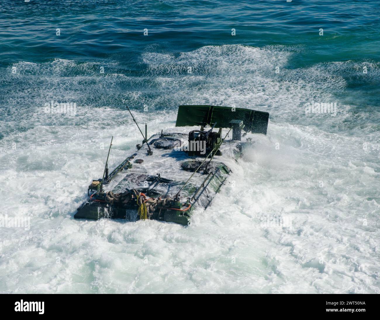 A U.S. Marine Corps Amphibious Combat Vehicle assigned to Alpha Company ...