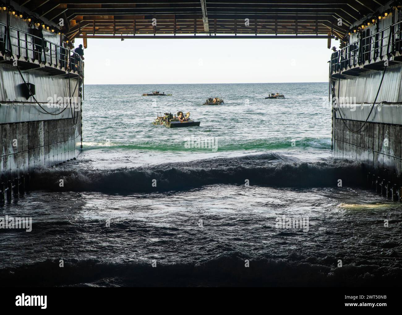 U.S. Marine Corps Amphibious Combat Vehicles attached to Alpha Company ...