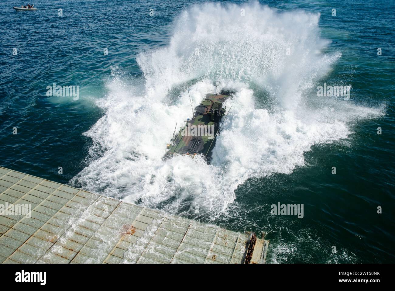 A U.S. Marine Corps Amphibious Combat Vehicle attached to Alpha Company ...