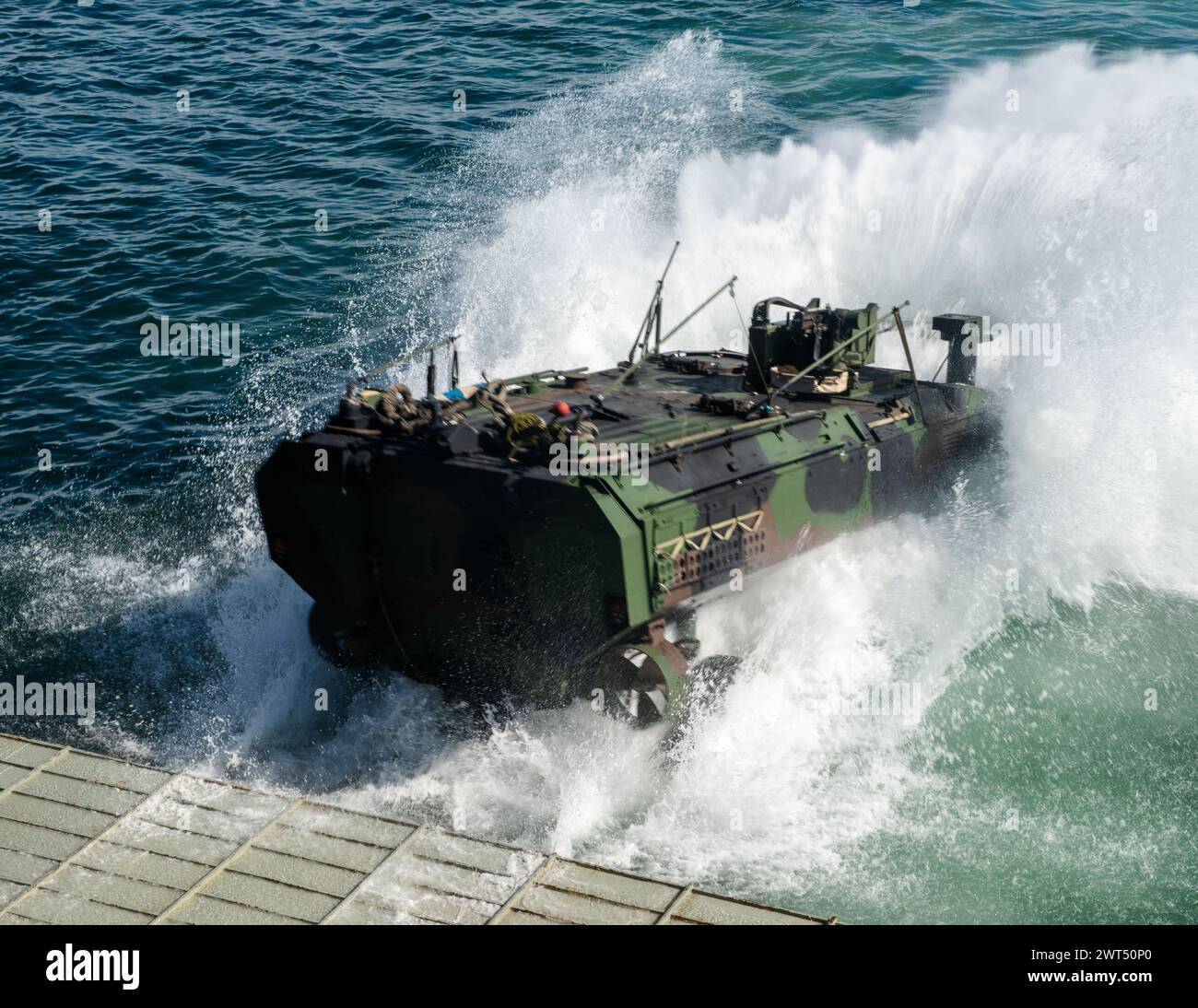 A U.S. Marine Corps Amphibious Combat Vehicle attached to Alpha Company ...