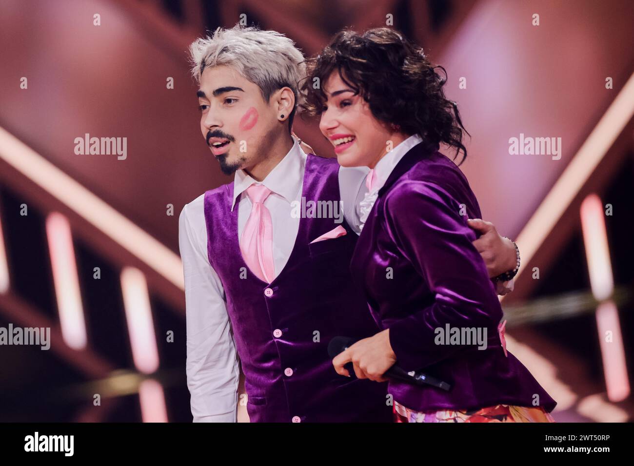 Cologne, Germany. 15th Mar, 2024. Tony Bauer, comedian, and Anastasia ...