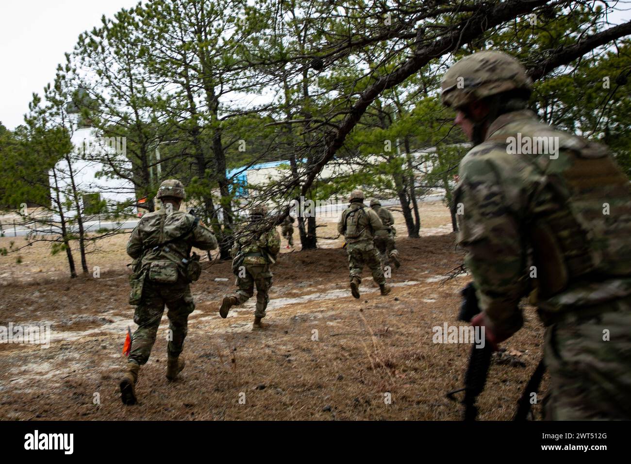 U.S. Army Combat Engineers assigned to Bravo Company, 104th Brigade ...