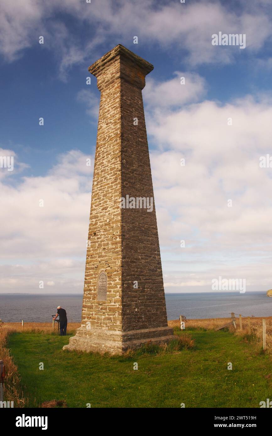 The Covenanter memorial tower at Scarvataing, Deerness, Orkney ...