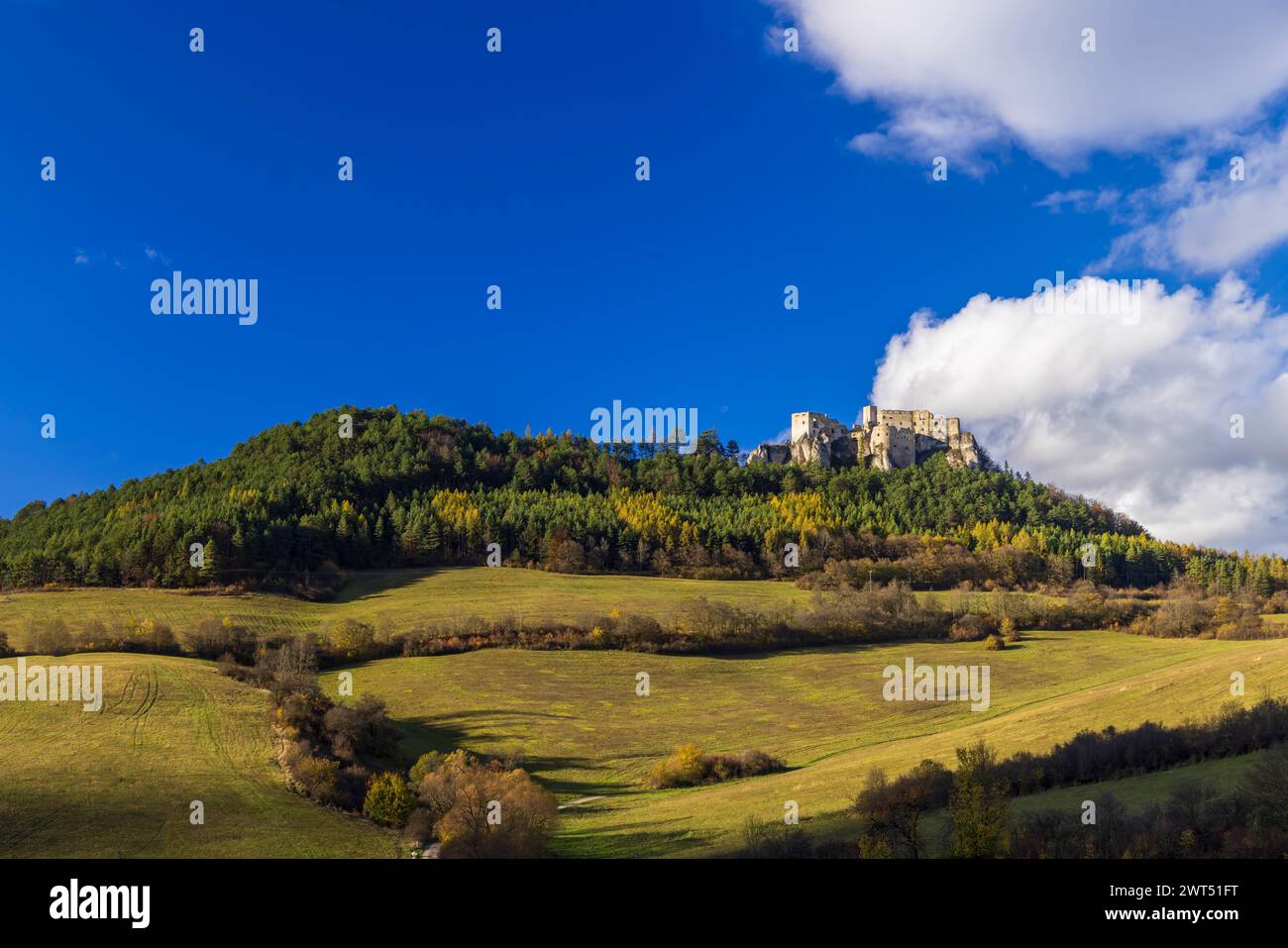 Lietava castle (Lietavsky hrad), Zilina region, Slovakia Stock Photo ...