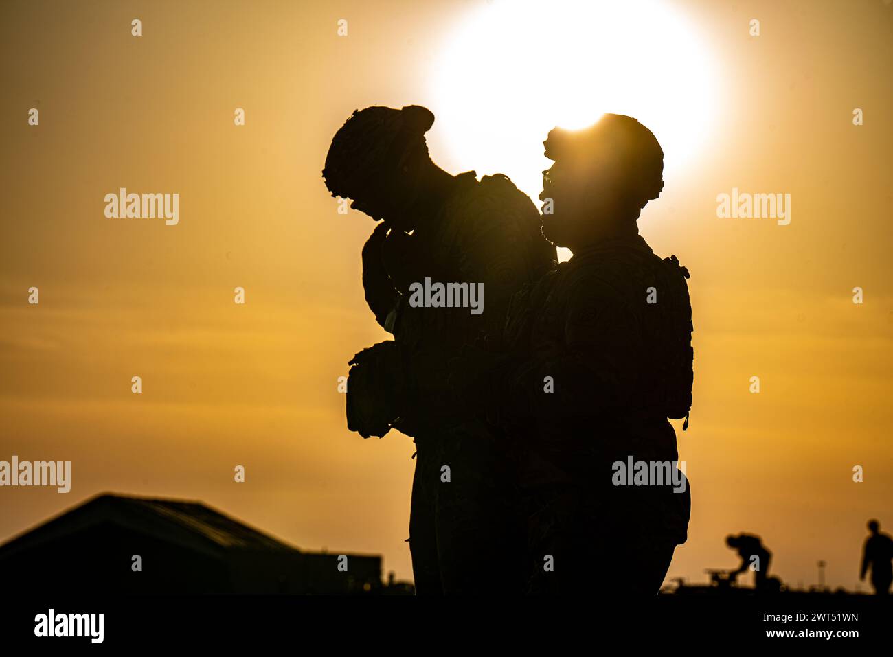 Paratroopers assigned to the 82nd Airborne Division Combat Aviation ...