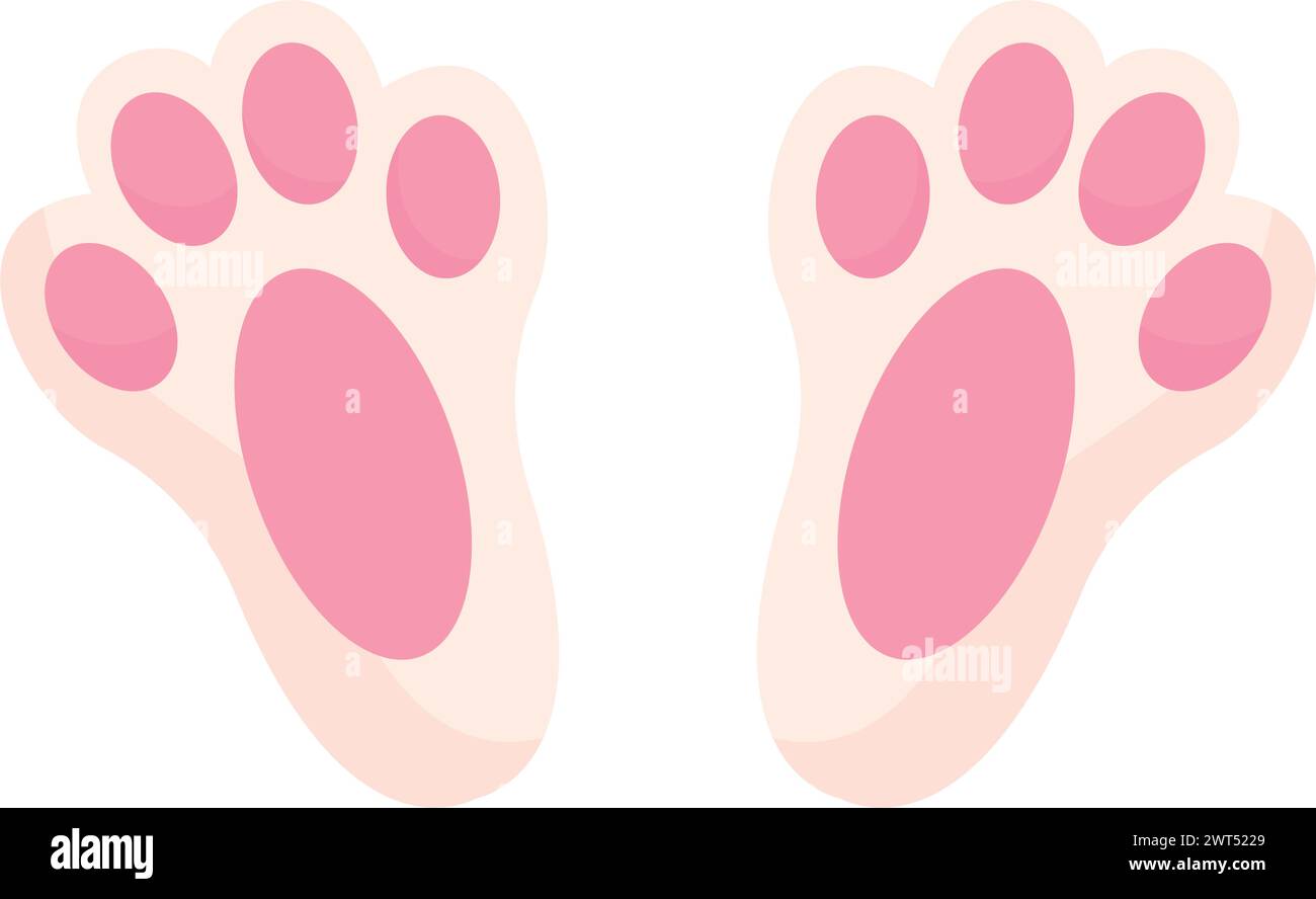Cute bunny feet cartoon character Easter season Vector Stock Vector ...