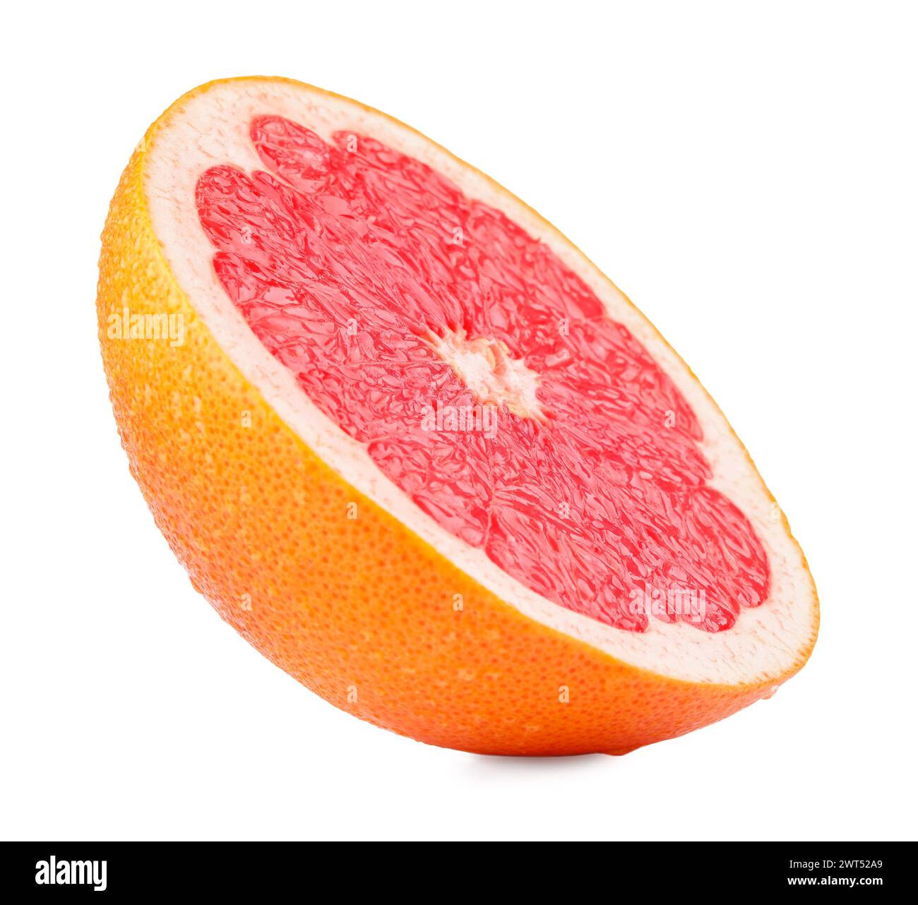 Cut ripe grapefruit isolated on white. Citrus fruit Stock Photo - Alamy