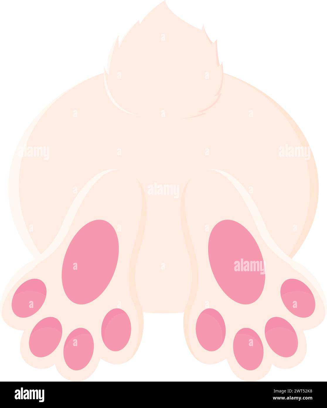 Cute bunny tail cartoon character Easter season Vector Stock Vector ...