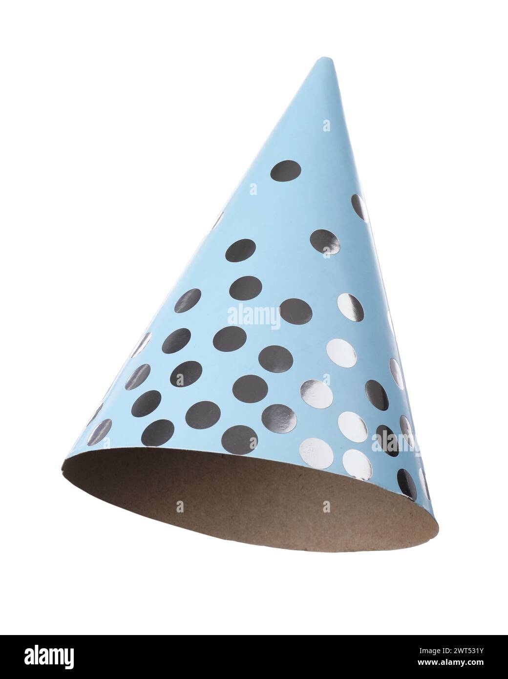One blue party hat isolated on white Stock Photo - Alamy