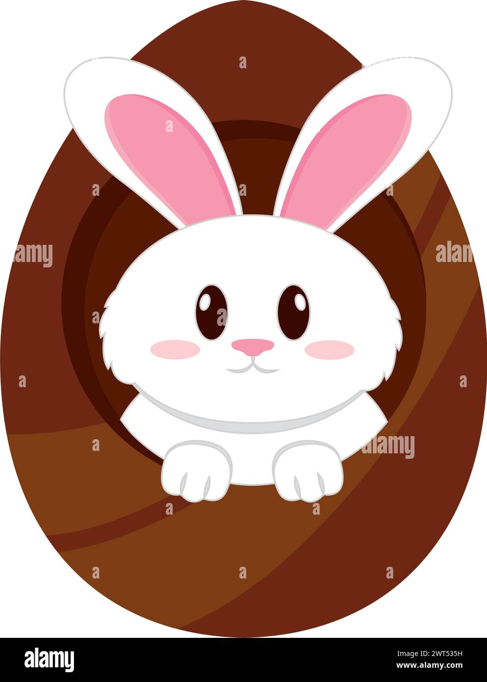 Chocolate egg in beautiful Stock Vector Images - Alamy