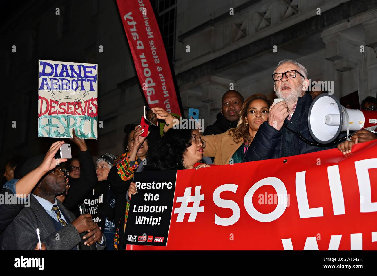 London, UK, March 15th, 2024. Speaker Jeremy Corbyn at the Hackney ...