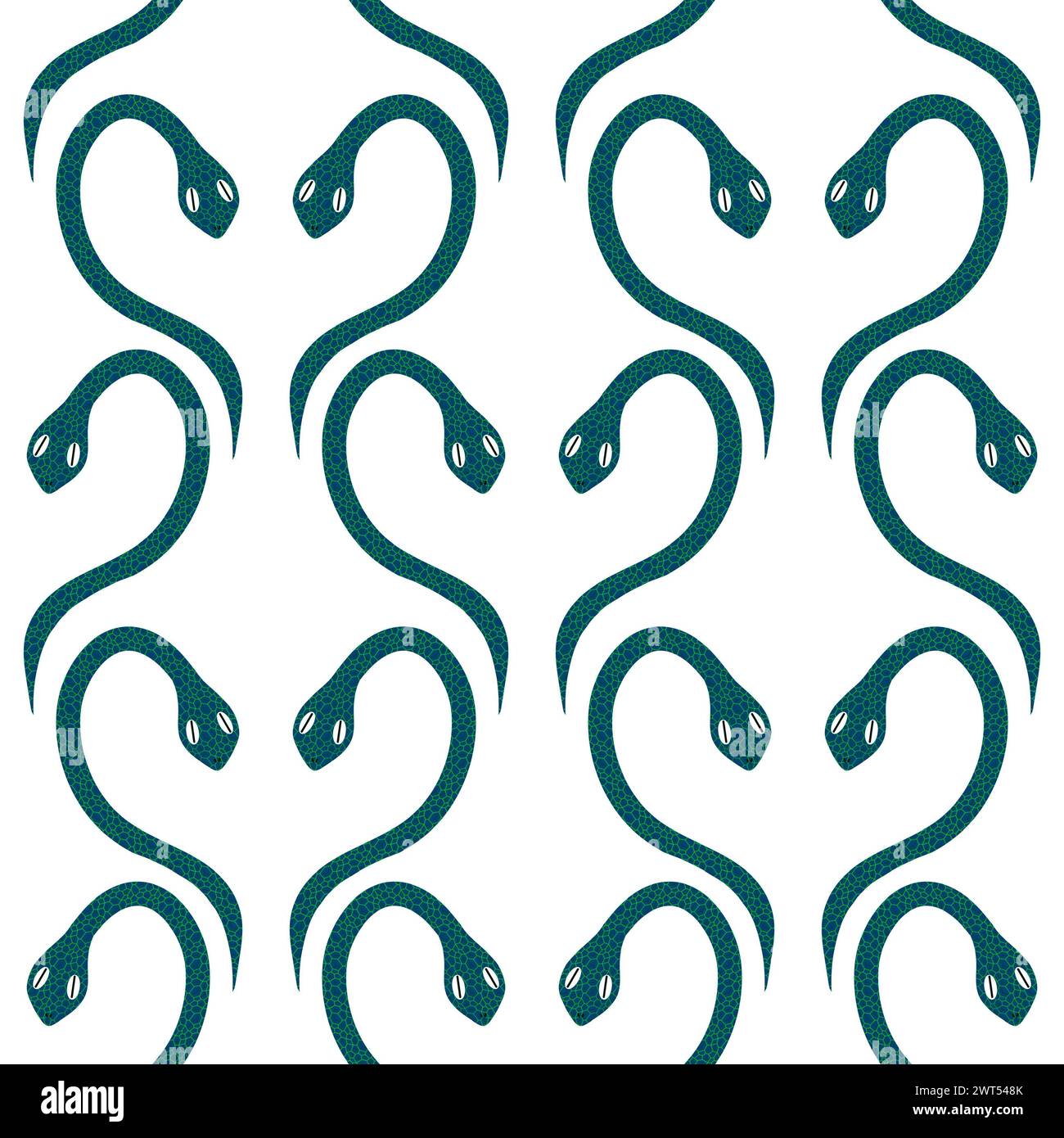 Christmas cartoon animals seamless snake pattern for new year wrapping ...