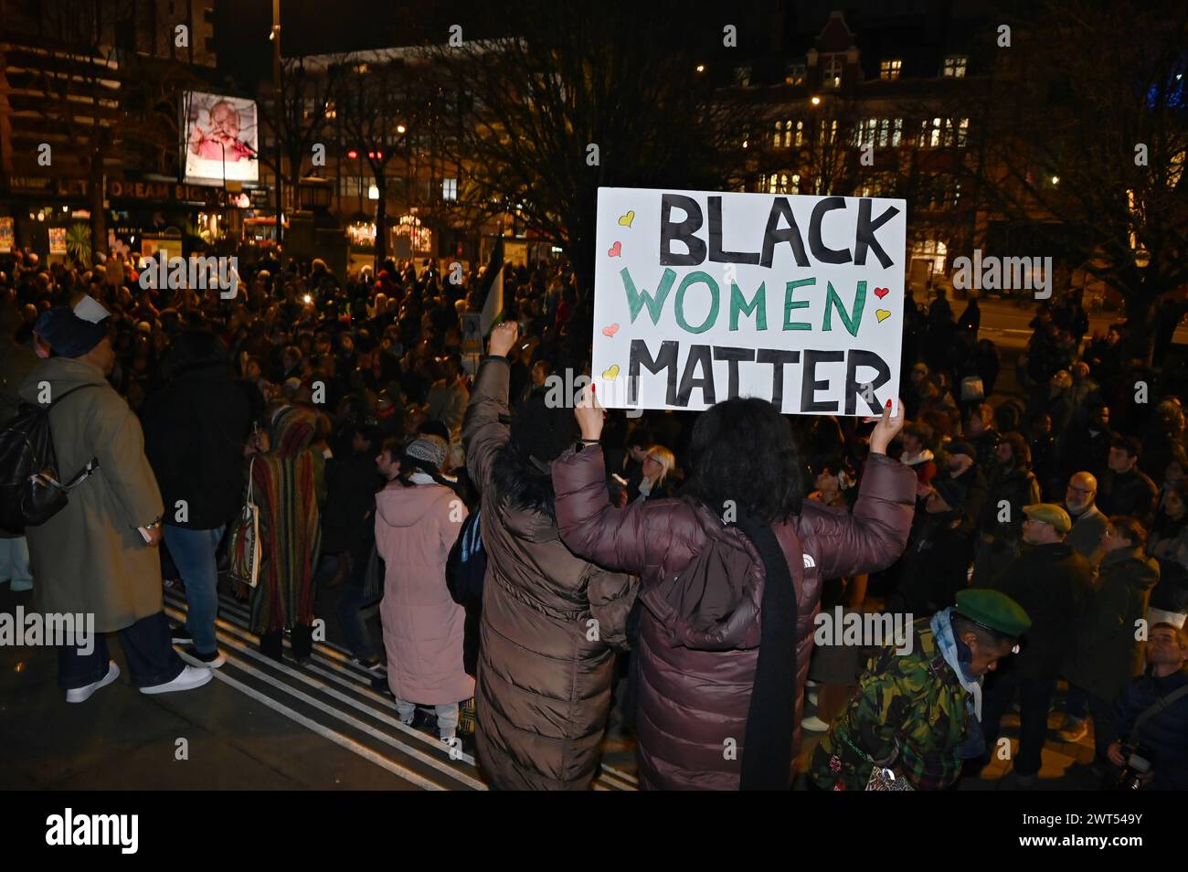 London, UK, March 15th, 2024. Hackney protest: Around a thousand people ...