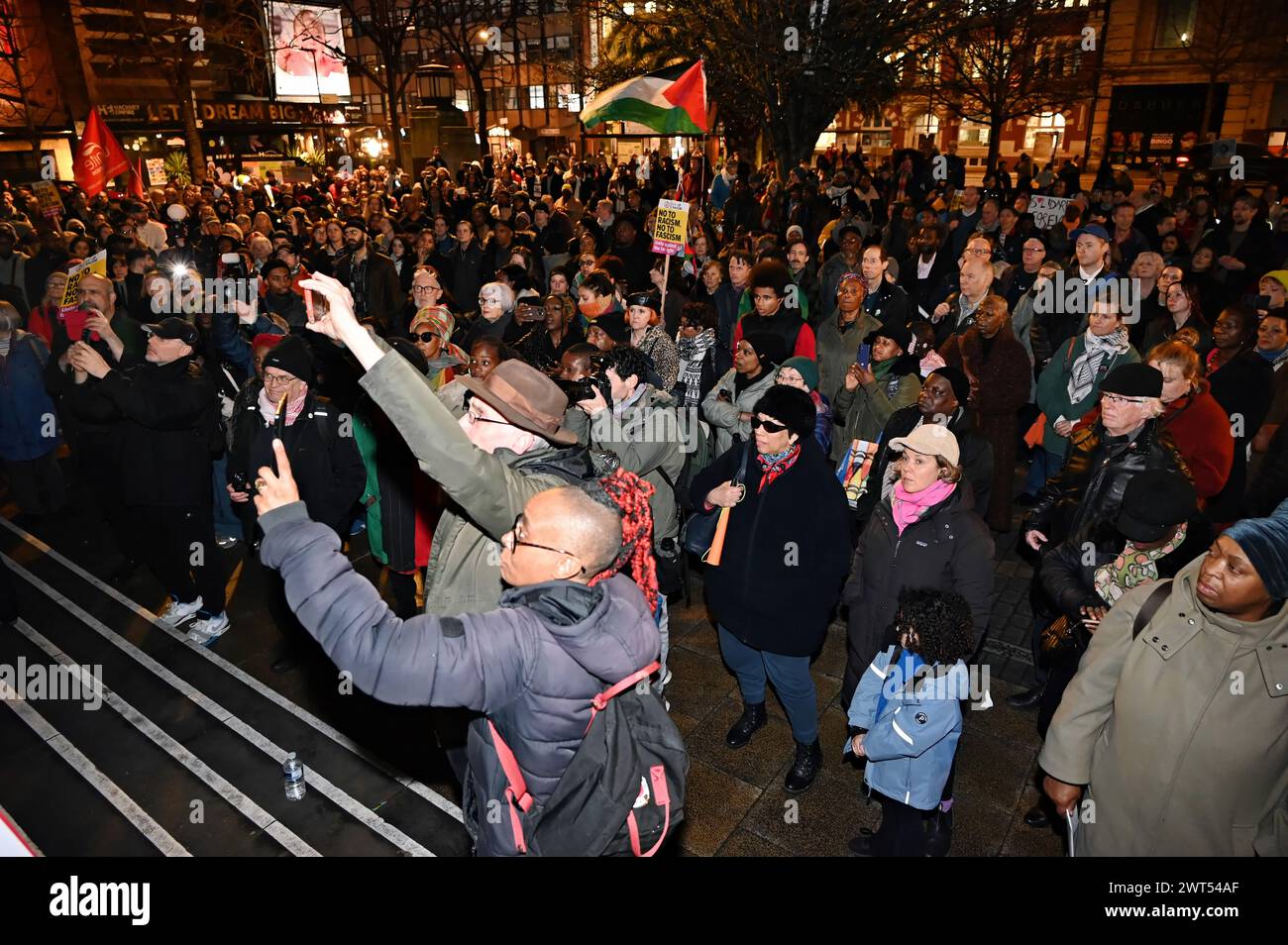 London, UK, March 15th, 2024. Hackney protest: Around a thousand people ...