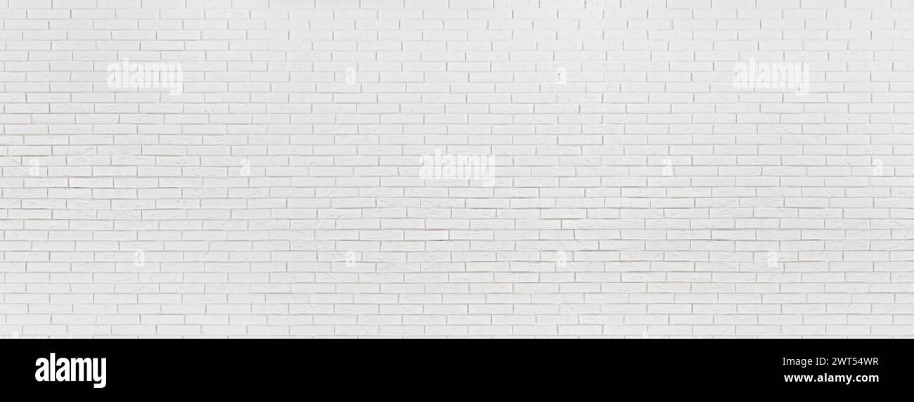 White brick wall as background, banner design Stock Photo - Alamy
