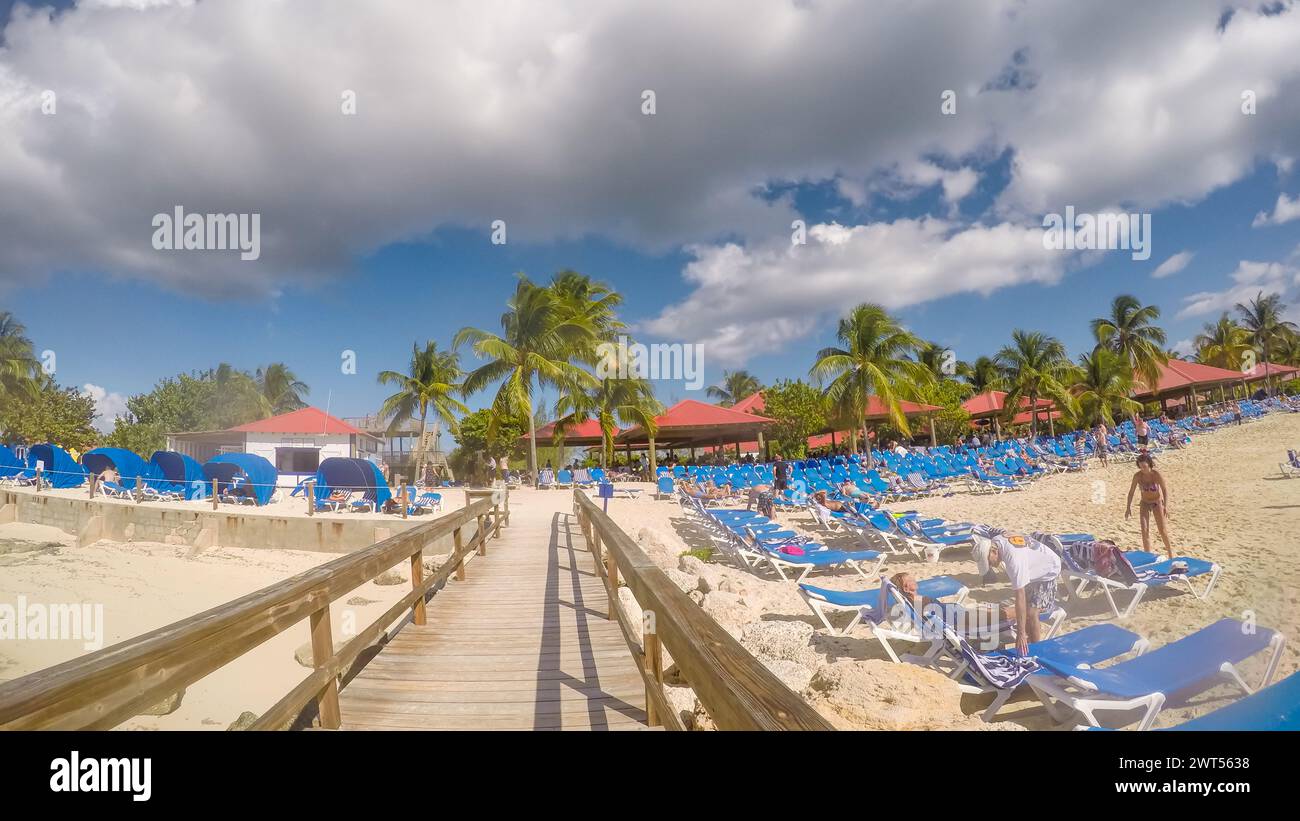 Tropical beach of Princess Cays Island in Bahamas Stock Photo - Alamy