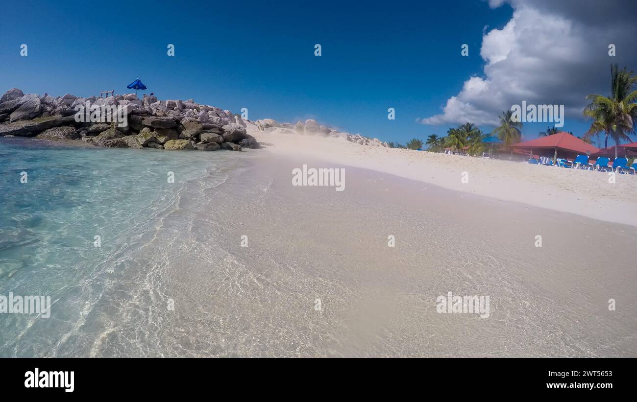 Tropical beach of Princess Cays Island in Bahamas Stock Photo - Alamy