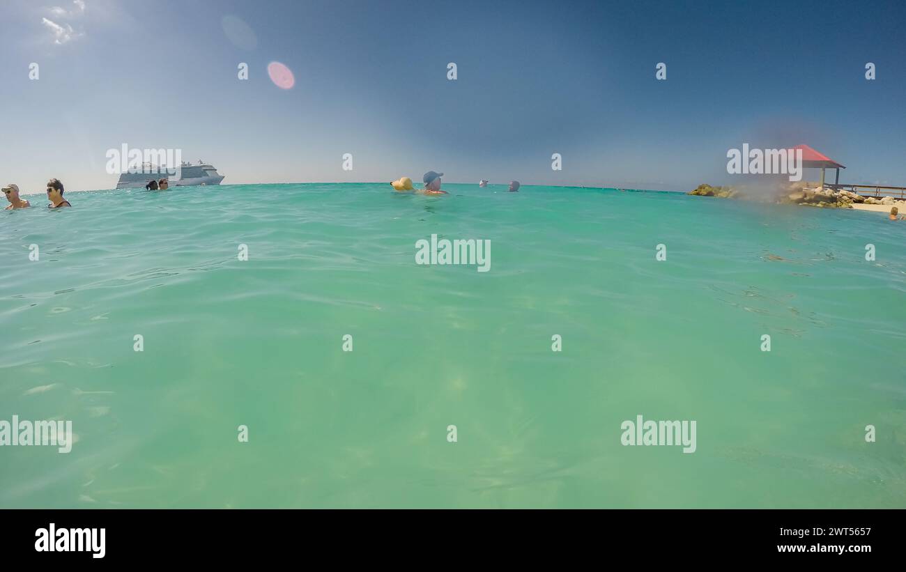 Tropical beach of Princess Cays Island in Bahamas Stock Photo - Alamy