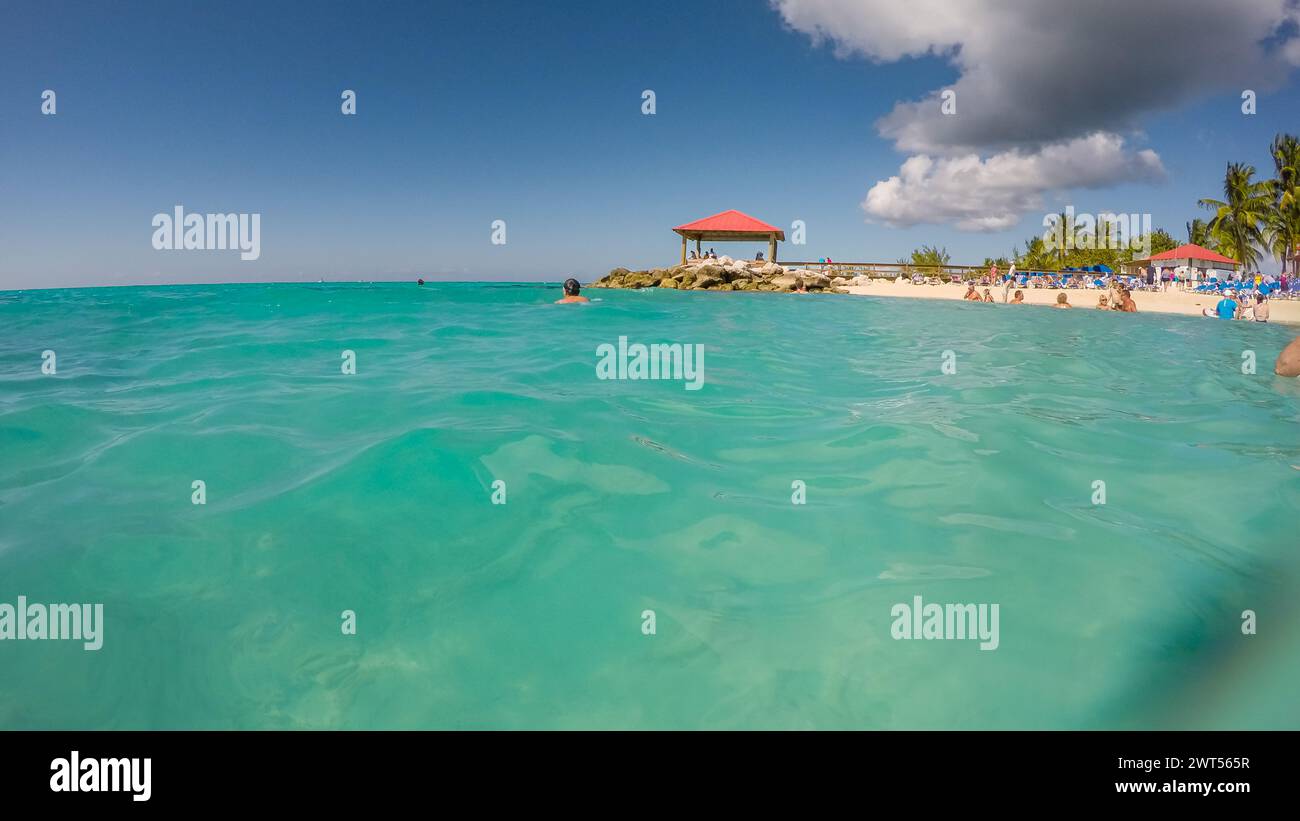 Tropical beach of Princess Cays Island in Bahamas Stock Photo - Alamy