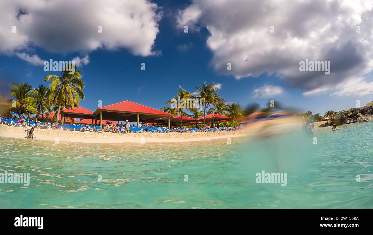 Tropical beach of Princess Cays Island in Bahamas Stock Photo - Alamy