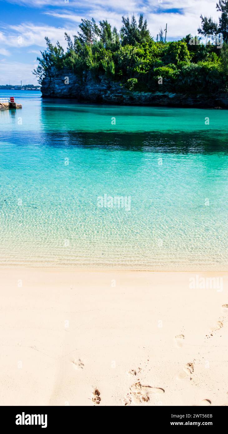 Horseshoe Bay Beach and Deep Bay Beach in Hamilton, Bermuda Stock Photo ...