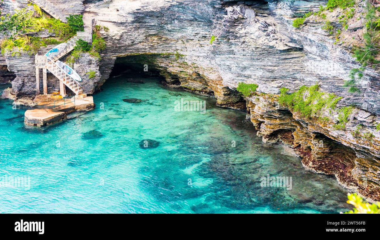 Horseshoe Bay Beach and Deep Bay Beach in Hamilton, Bermuda Stock Photo ...