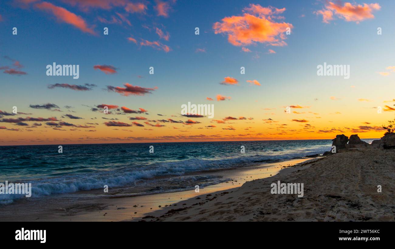 Horseshoe Bay Beach and Deep Bay Beach in Hamilton, Bermuda Stock Photo ...