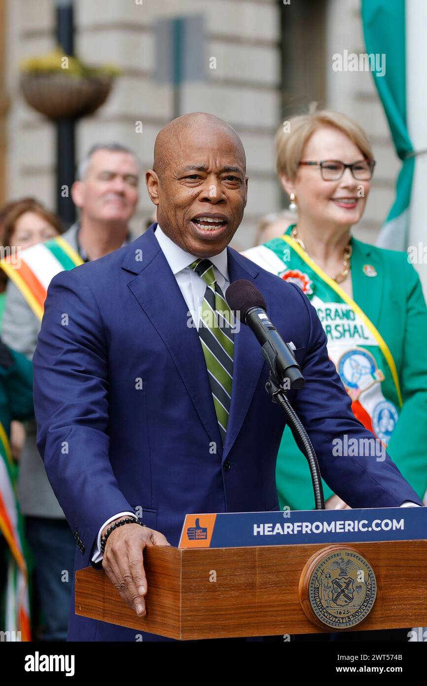 Ny, USA. 14th Mar, 2024. Bowling Green Park, New York, USA, March 15 ...