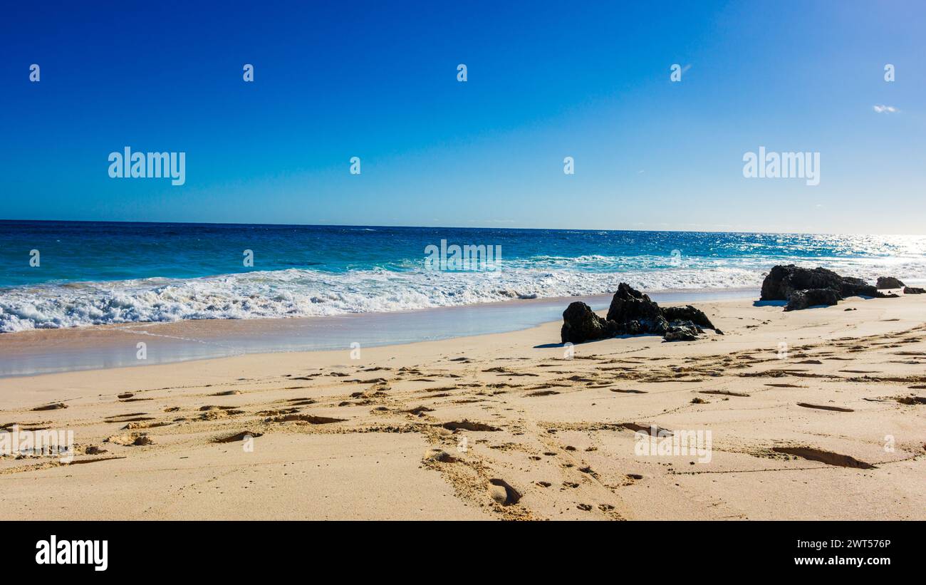 Horseshoe Bay Beach and Deep Bay Beach in Hamilton, Bermuda Stock Photo ...