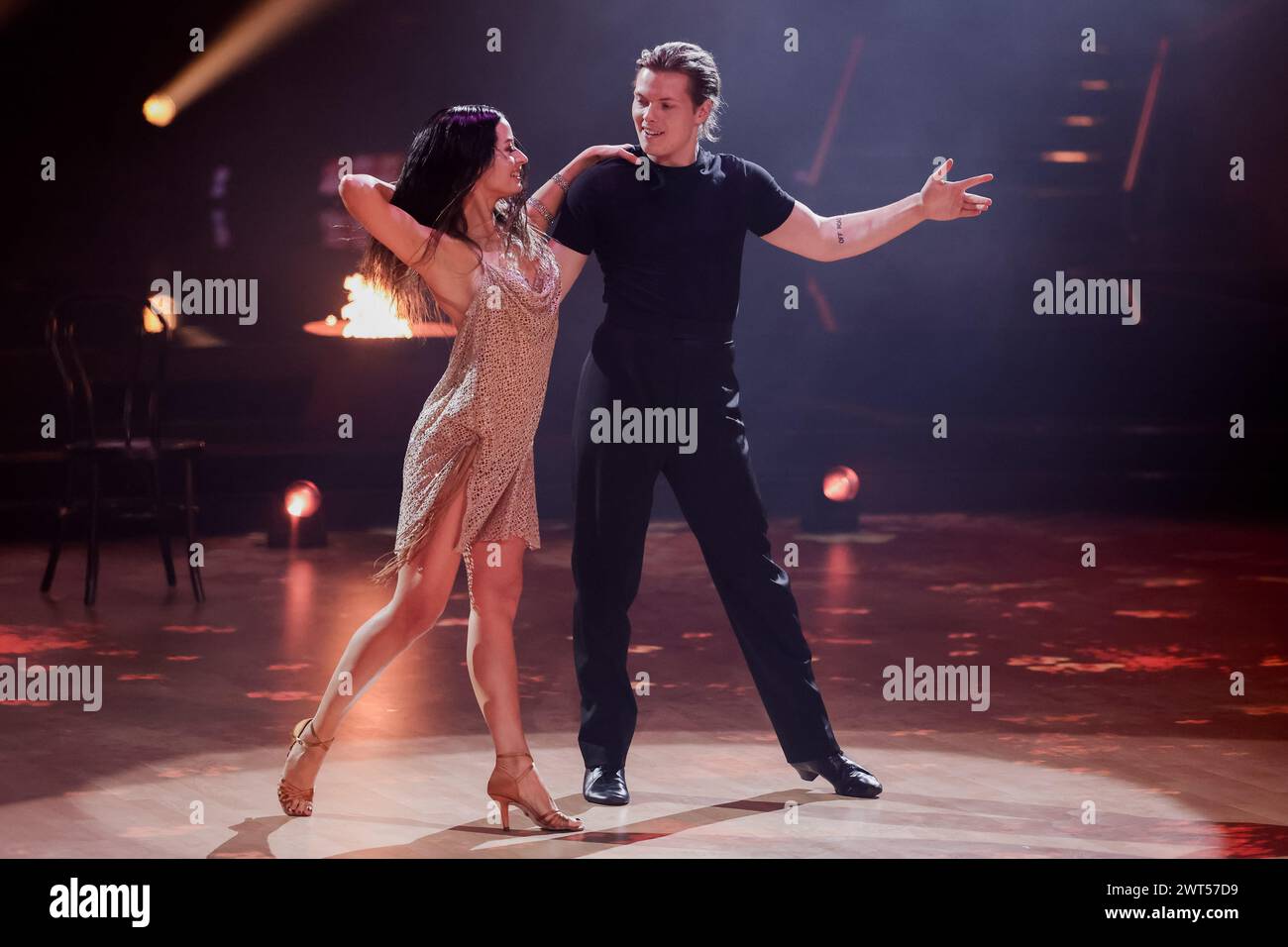 Cologne, Germany. 15th Mar, 2024. Gabriel Kelly, singer, and Malika ...