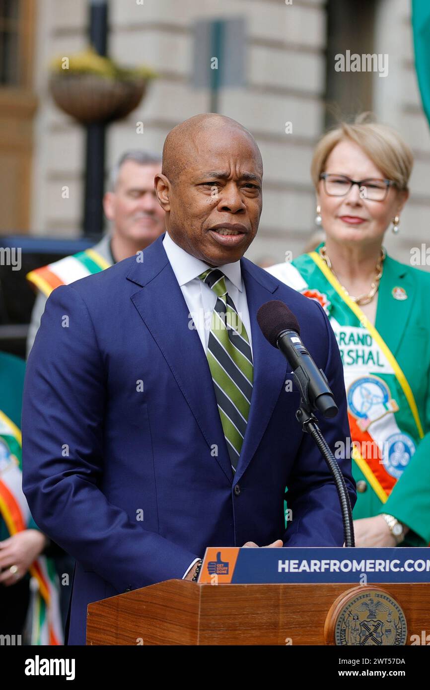 Ny, USA. 14th Mar, 2024. Bowling Green Park, New York, USA, March 15 ...