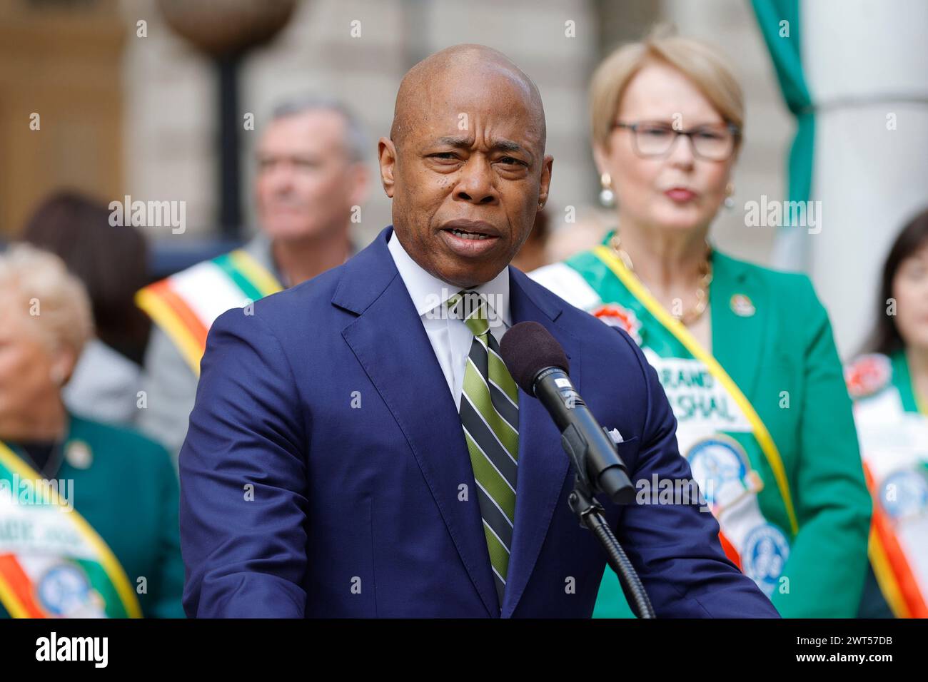 Ny, USA. 14th Mar, 2024. Bowling Green Park, New York, USA, March 15 ...