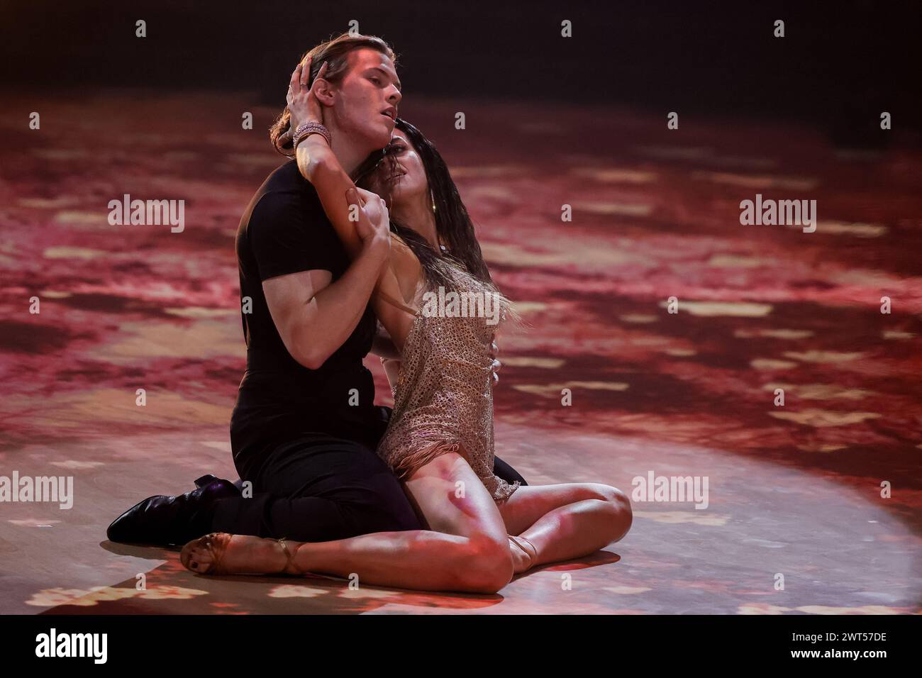 Cologne, Germany. 15th Mar, 2024. Gabriel Kelly, singer, and Malika ...