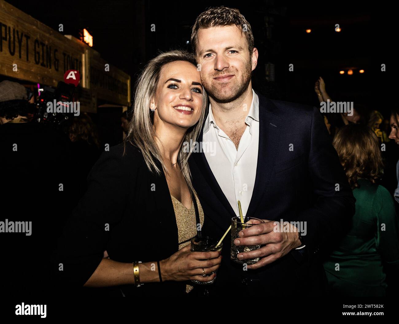 AMSTERDAM - Royce de Vries and Amanda during the 72nd Book Ball in the ...