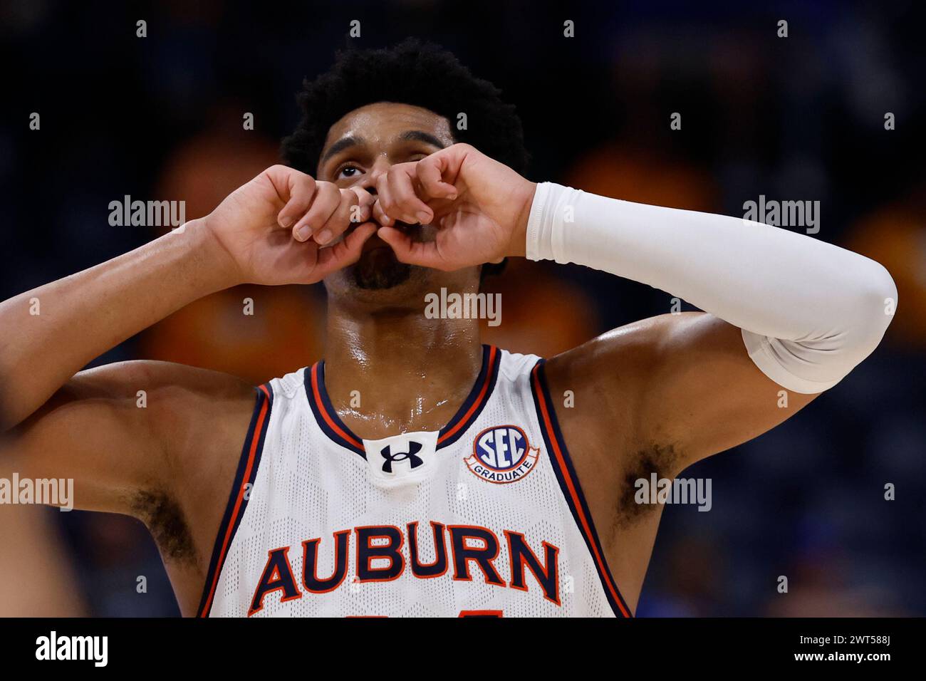 NASHVILLE, TN - MARCH 15: Auburn Tigers center Dylan Cardwell (44 ...