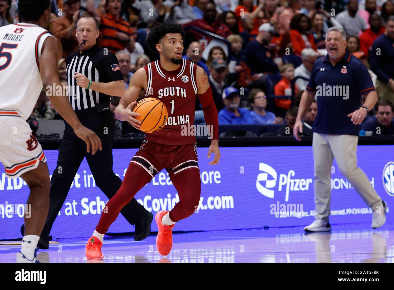 NASHVILLE, TN - MARCH 15: South Carolina Gamecocks guard Jacobi Wright ...