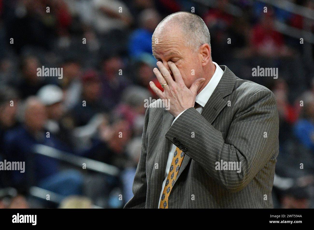 LAS VEGAS, NV - MARCH 14: Colorado Buffaloes head coach Tad Boyle looks ...