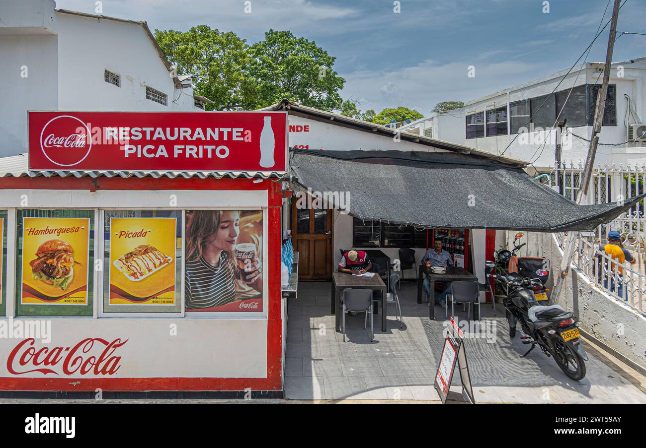 Cartagena, Colombia - July 25, 2023: Fast food Pica Frito restaurant on ...
