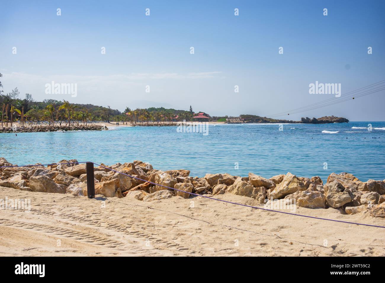 Labadee exotic tropical beach, Haiti, Caribbean Sea Stock Photo - Alamy