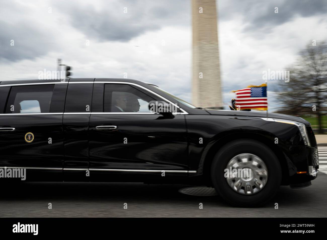 Washington, USA. 15th Mar, 2024. Secret Service officers are seen in a ...