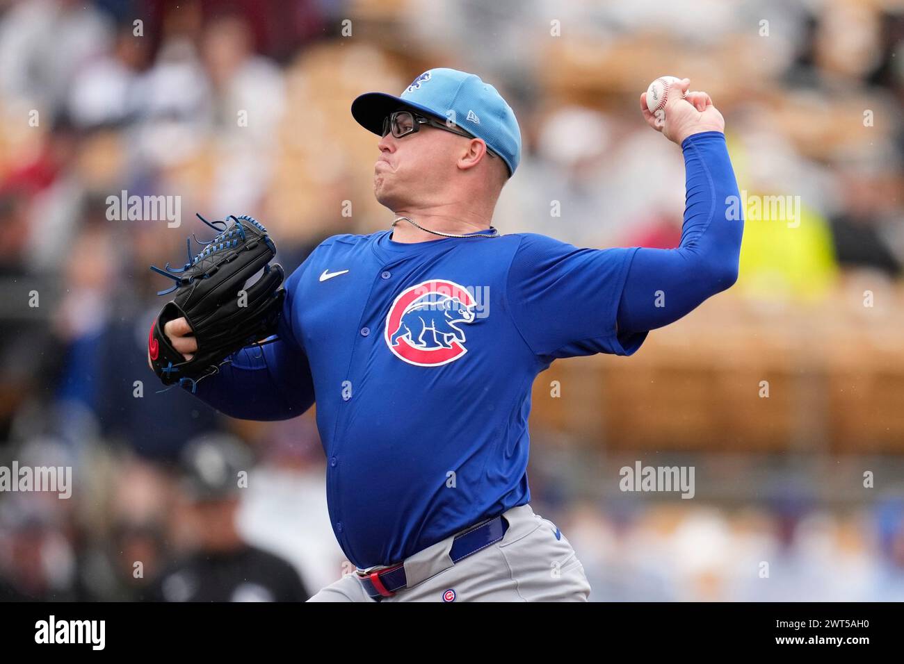 Chicago Cubs starting pitcher Jordan Wicks throws against the Chicago ...